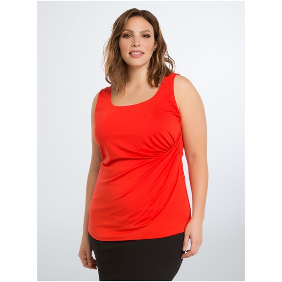 torrid | Tops | 46 Nwt Torrid Red Jersey Shirred Side Shell Top Sz L2 ...